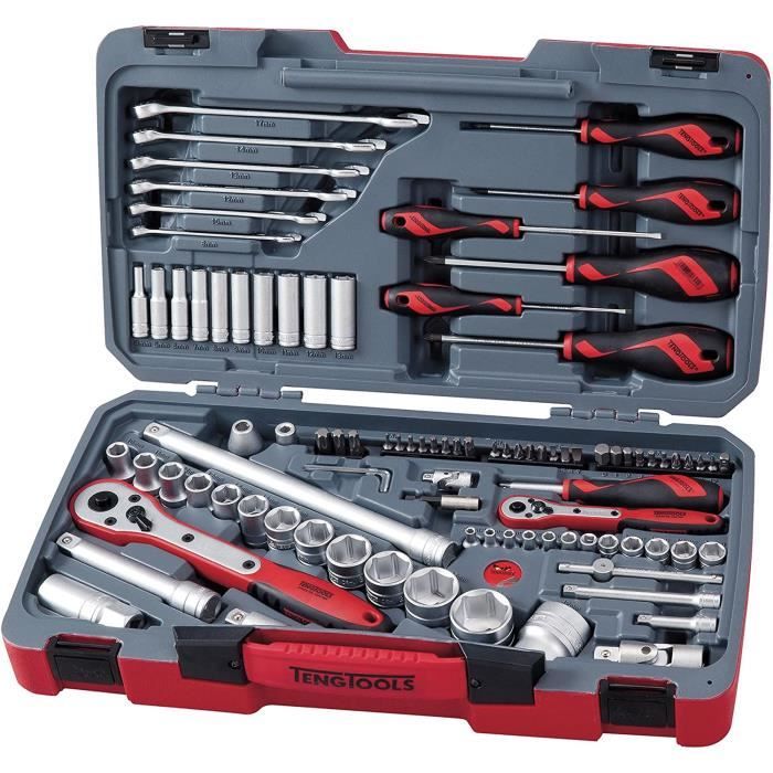 Tengtools TM095 Jeu de douilles 1/4" et 1/2"-95 pieces - Cdiscount Auto