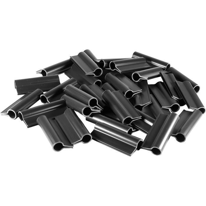 Clips de fixation en PVC pour clôture - TRAHOO - 4,5 cm - 20 pièces ...