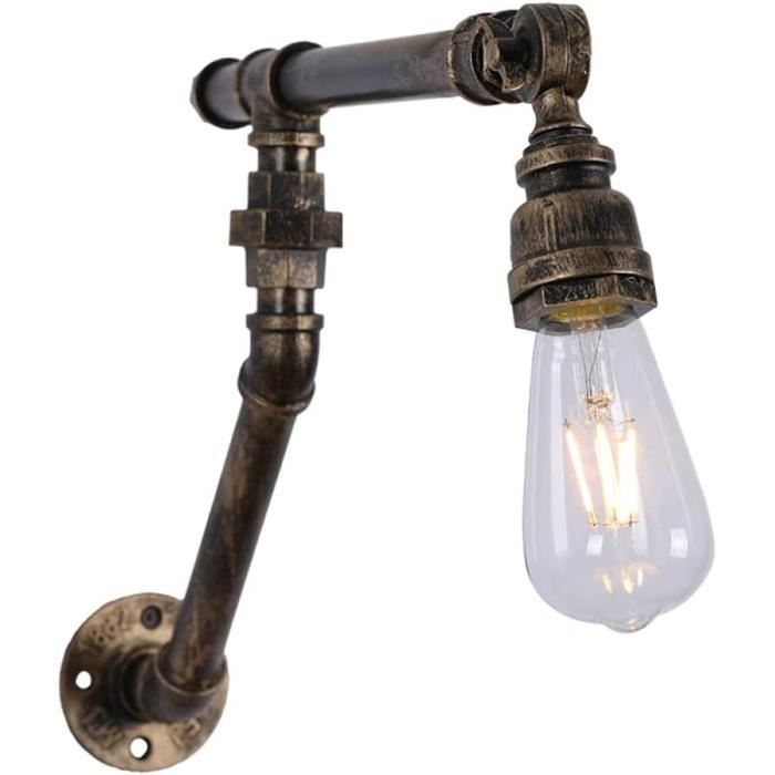 Rétro Industrie Style Imitation Pipe À Eau Fer Applique Murale Vintage ...