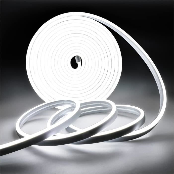 Ruban Led Néon, Bande Led Dc 12V 5M 120 Leds-M Total 600 Leds 6000K ...