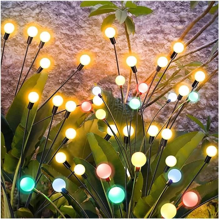 Lucioles Solaire Jardin, 4 Packs De 6 8 10 Led Lampe Lucioles Solaire, Etanche Ip65 Lampe ...