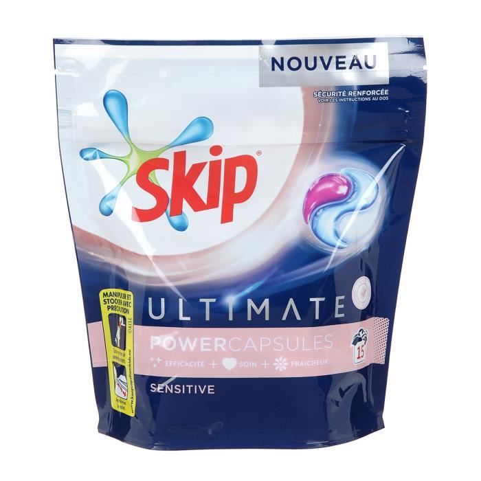 SKIP Lessive en capsule - Ultra power - 15 capsules - Cdiscount Au ...