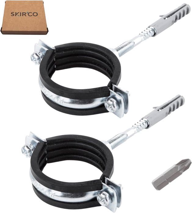 Lot De 2 Supports De Tuyau Avec Revêtement En Caoutchouc Noir Pour ...