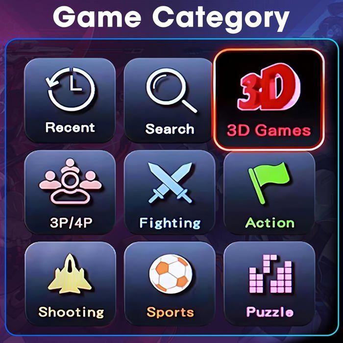 Borne d'Arcade Arcade Machine 2025 - 29 900 Jeux Rétro et 3D, 2 à 4 ...