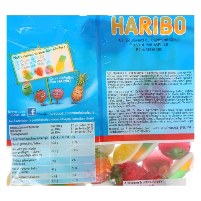 Bonbons oasis 220 g Haribo - Cdiscount Au quotidien