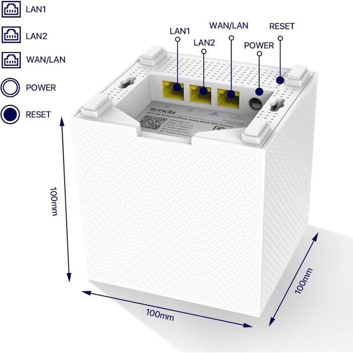 Mesh Wifi Nova Mw12 2Pack Ac 2100 - Tri-Bande Système Mesh Wifi Pour ...