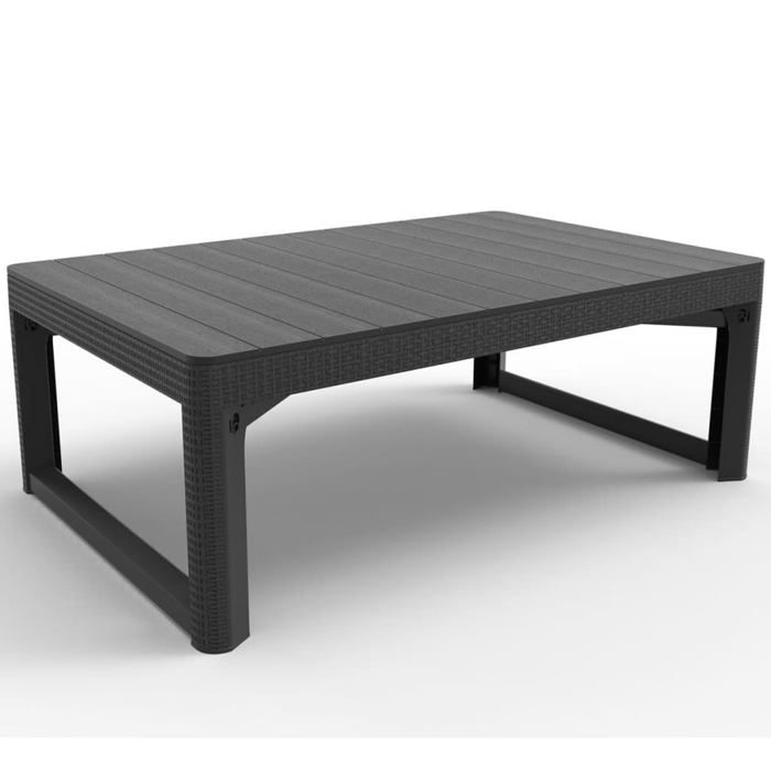 Keter Table de jardin Lyon Graphite 232300 420014 - Cdiscount Jardin