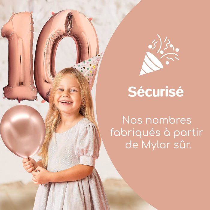 ® Decoration Anniversaire Fille 10 Ans Or Rose - Kit Anniversaire Fille ...