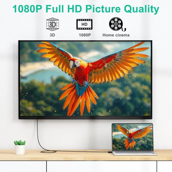 Câble HDMI vers DVI - KAL - 1080P - Plaqué or - 3M - Cdiscount Informatique