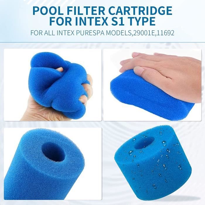 Filtre Spa Type S1 pour Intex 29001 E Pure Spa,Éponge Filtrante Type S1 ...