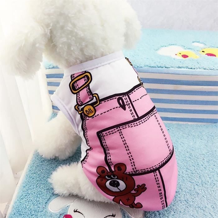 Blouson,Dessin Animé imprimé chien chemise pas cher chien vêtements ...