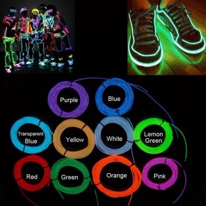 Vert fluorescent - Câble lumineux LED fluo Flexible, 5M-10M, luminaire ...