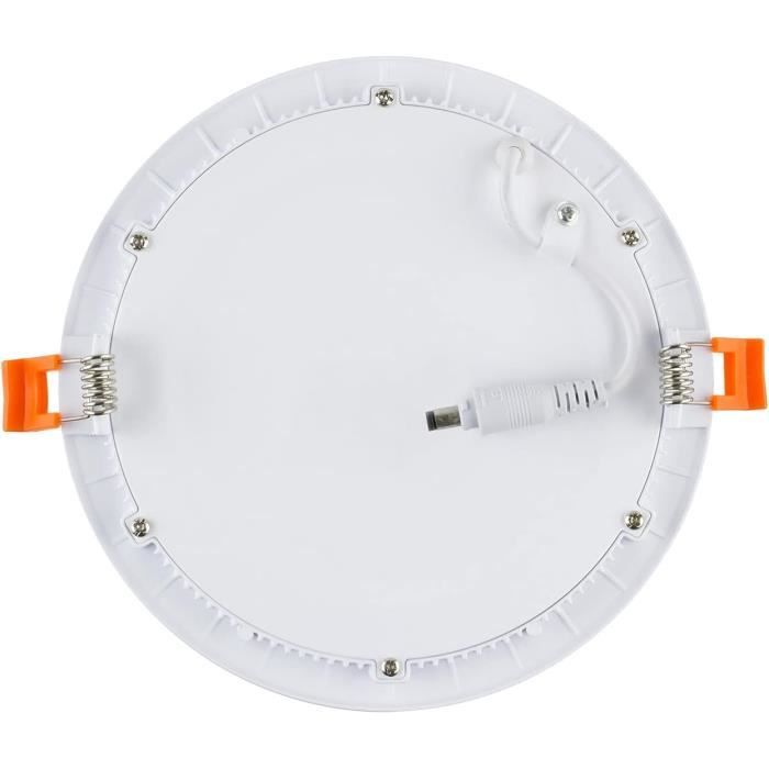 Dalle Led Downlight Spot Encastrable Ronde Extra-Plate 12W Coupe Ø 155 Mm Blanc Froid 6000K ...