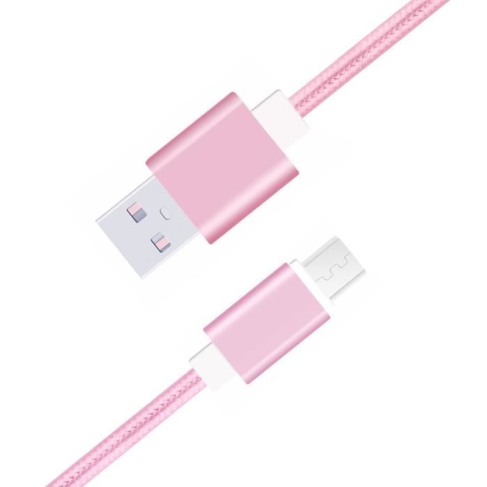 Câble Micro USB pour Huawei Enjoy 20e Helio P35 en Nylon Tressé Synchro ...