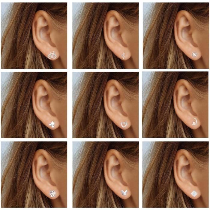 36-42 Paires Assorties De Plusieurs Boucles D'Oreilles Ensemble De ...
