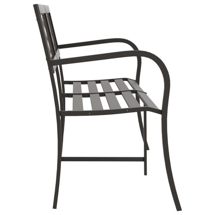 Banc double de jardin 246 cm Noir Acier - SURENHAP - J05016 - Cdiscount ...