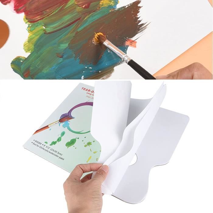 35 Feuilles de Papier Palette, A4 jetable Palette Peinture Pad Artiste ...