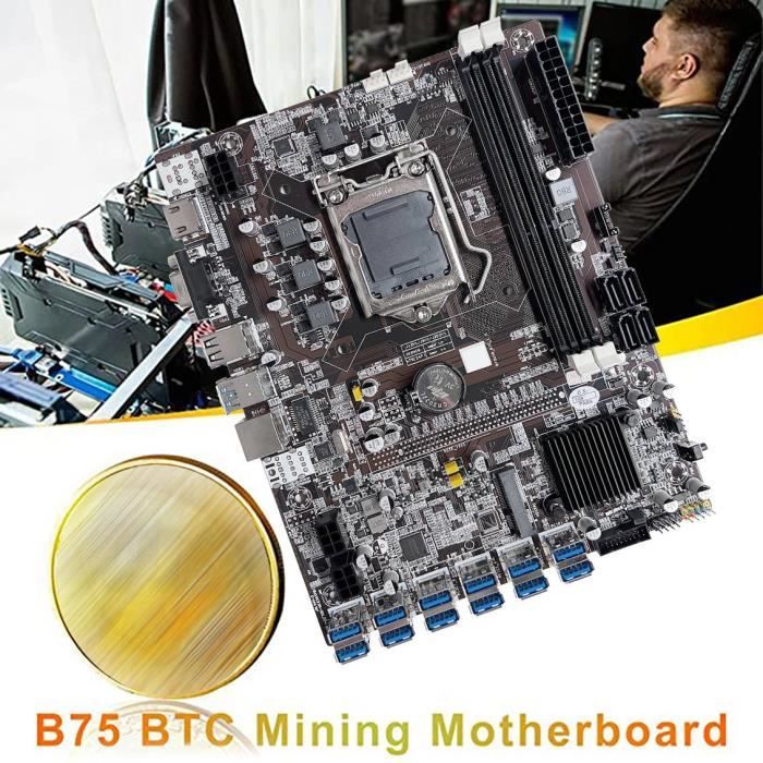 GPU BTC Mining Motherboard+G640 CPU+Thermal Grease+SATA Cable ...