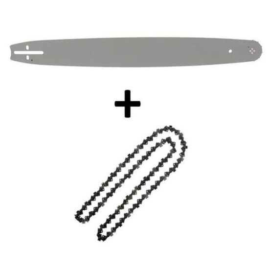 Guide 22 pouces 55 cm avec chaîne 85 maillons pour tronçonneuse ...