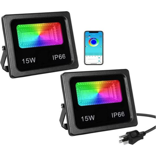 Lot De 2 Projecteurs LED, éclairage De Scène LED à Changement De ...