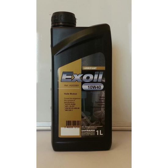 Bidon huile EXOIL 10W40 1 litre - Cdiscount Auto