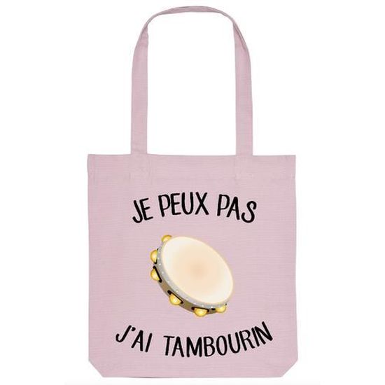 Tote bag - Coton - Rose LMK JE PEUX PAS J AI TAMBOURIN - Cdiscount ...