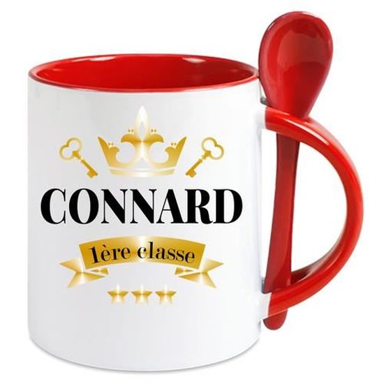 Mug avec cuillere - Céramique - Rouge LMK PREMIERE CLASSE CONNARD ...