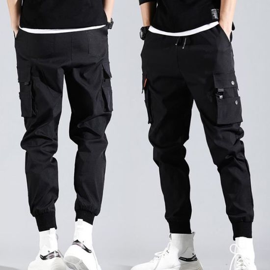Pantalon de jogging - Cargo pour homme jogging décontracté Hip Black_a25b - Cdiscount Prêt-à-Porter