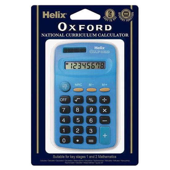 Oxford Helix Basic calculatrice Bleu - 979118 - Cdiscount Au quotidien