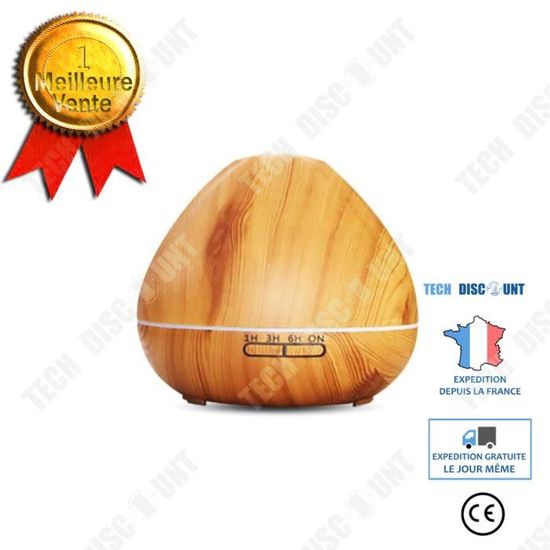 TD® TECH DISOUNT Diffuseur d'huiles Essentielles de Parfum 400ML,Humidificateur Silencieux,avec ...