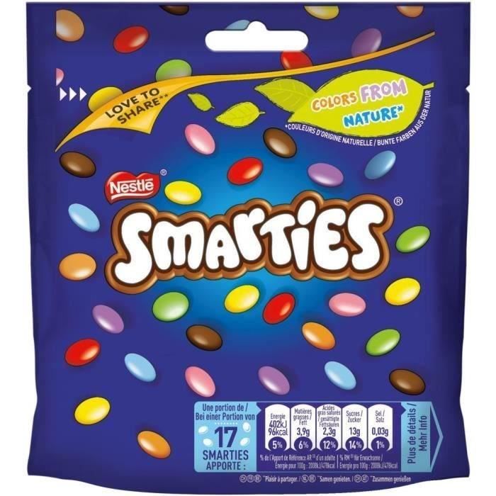 NESTLE Smarties craquants au chocolat pur beurre de cacao - 125 g ...
