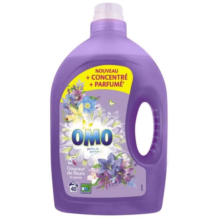 OMO Lessive liquide Douceur de Fleurs et Jasmin - 40 lavages - 2 L ...