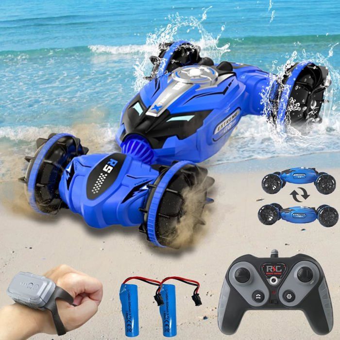 Voiture Télécommandée Amphibie,Opération Gestuelle Rc Pour Enfants,Voiture Jouet Rotative À 360 ...