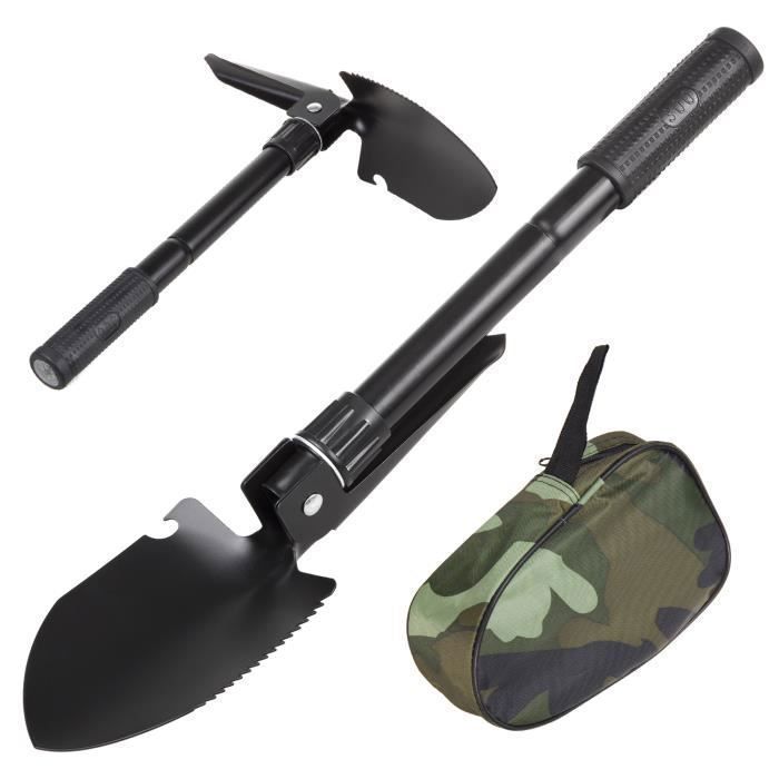 Pelle pioche pliante ouvreuse Maclean - Outil multifonction - Noir noir ...