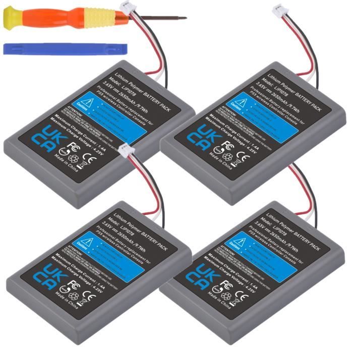 Piles 4x - Batterie de remplacement pour manette PlayStation 5, 2650mAh ...