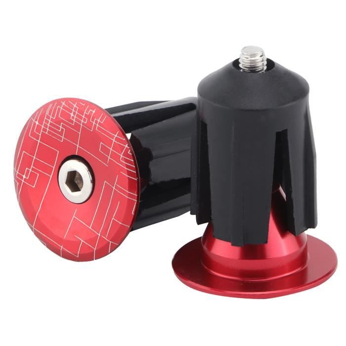 Embouts de guidon de vélo en alliage d'aluminium AKOZON - Rouge ...