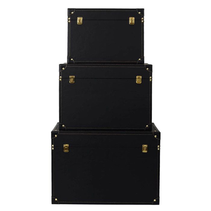 Malles de Rangement - ALTOBUY - Nicolas - Vintage - Noir et Or - Simili ...