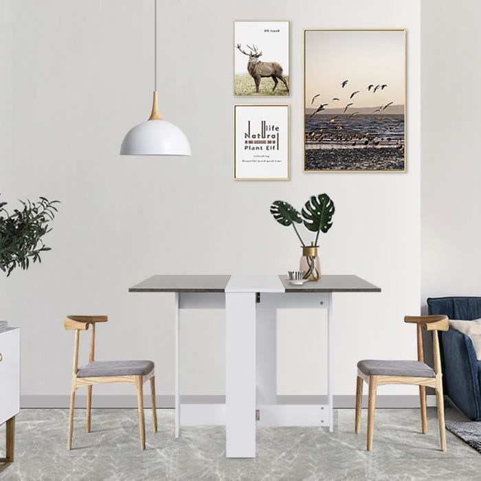 Table Pliable Salle à Manger Console Pliant - La marque - Blanc - 4 ...