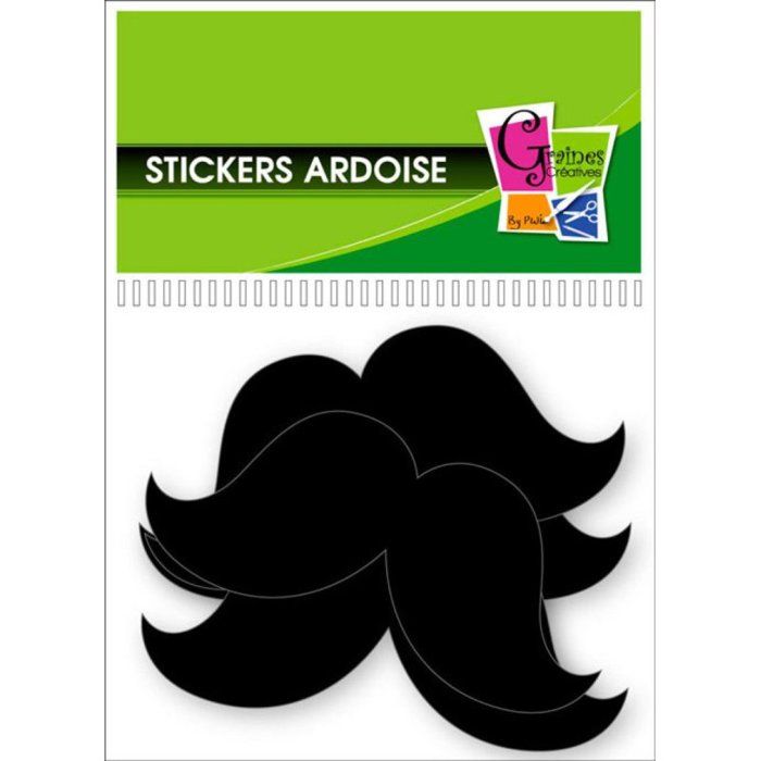 Graine Créative - Stickers ardoise Moustache 12 pièces - Cdiscount Jeux ...