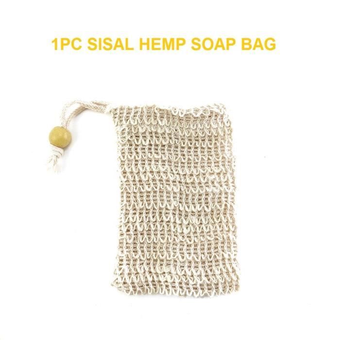 Gommage - Exfoliant,Sac à savon en lin de Sisal à Double couche, sac à ...