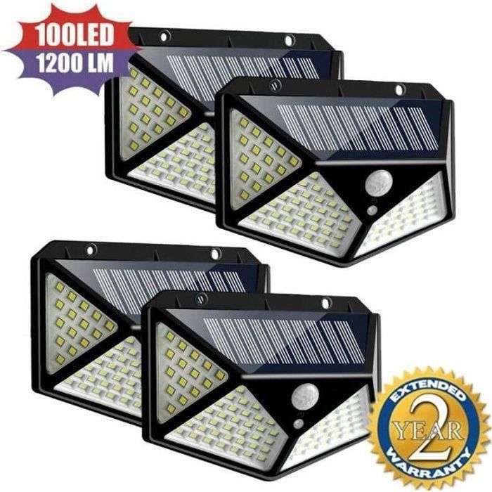 Lampe Solaire - AUTREMENT - Murale 100 LED - Détecteur de Mouvement - IP65 - Énergie Solaire ...