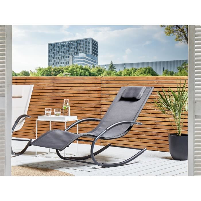 Transat à bascule - BELIANI - CARANO II - Gris - Design moderne et ...