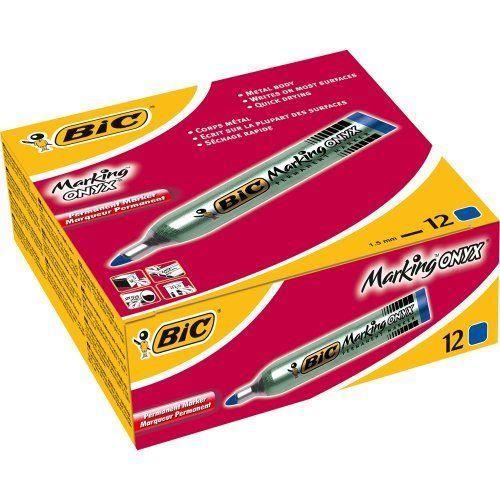 Bic Onyx Marqueur permanent Pointe ogive Corps métal grande contenance ...