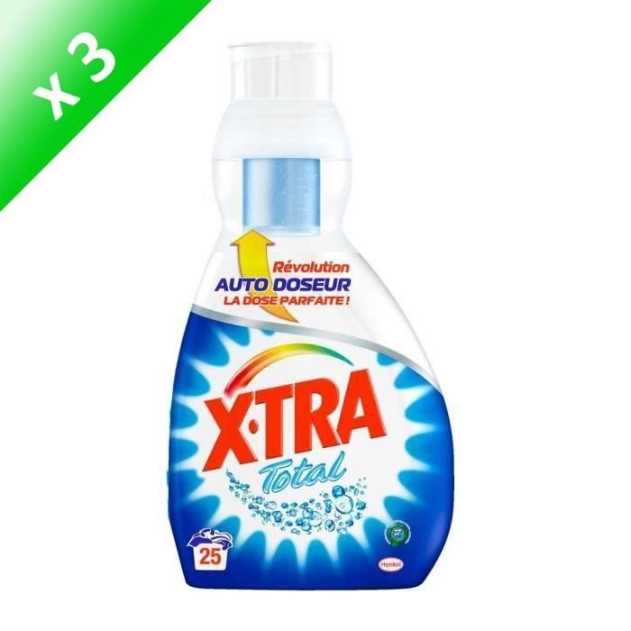 X-TRA Lessives liquides Total - 850 ml - 25 lavages - Lot de 3 ...