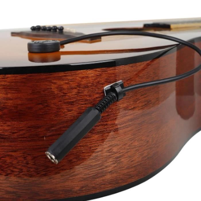 Dilwe Micro guitare acoustique Micro de Guitare en Bois, Micro de ...
