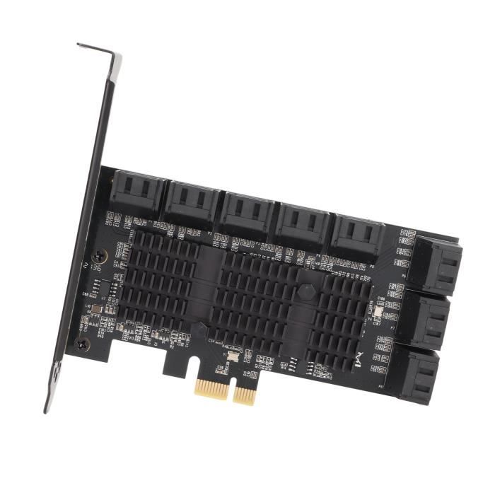 SAL Carte adaptateur de disque dur Carte D'extension Contrleur PCIE vers 16 Ports, Carte ...