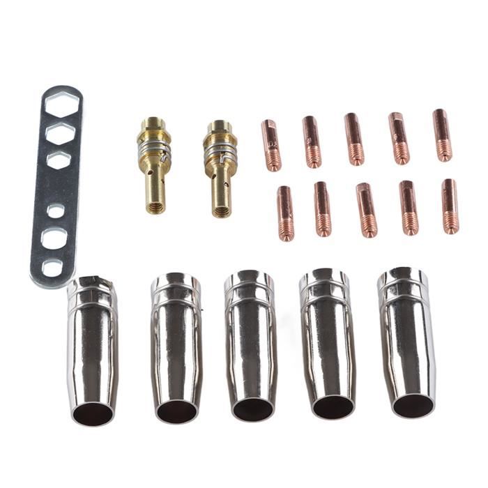 Duokon Consommables de torche de soudage Kit de pointe de contact Buse de torche de soudage en ...