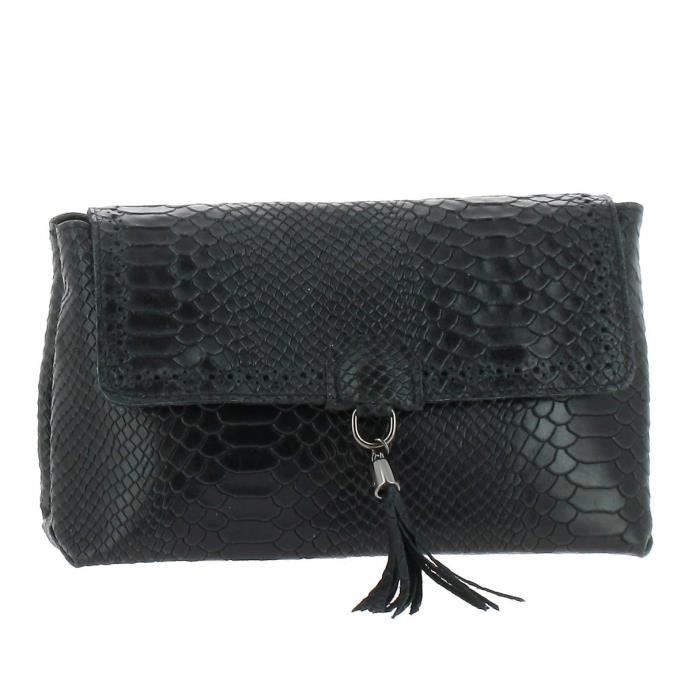 SMULE sac effet python en cuir (Couleurs: Noir) - Cdiscount Bagagerie ...