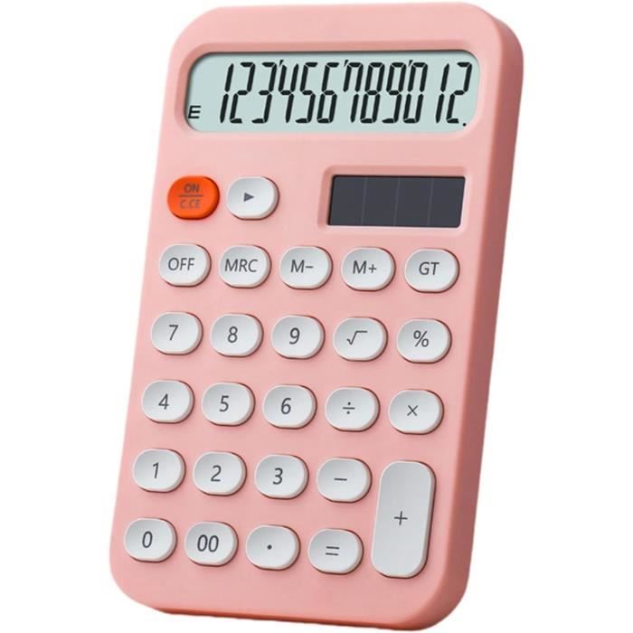 Mini Calculatrice Compacte À Écran Lcd À 12 Chiffres Alimentée Par ...