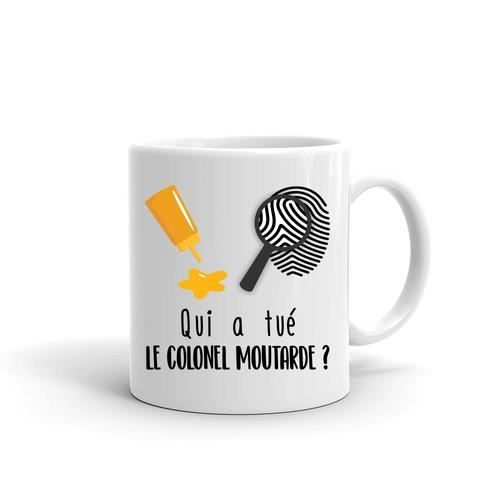 Mug - Céramique - Blanc LMK QUI A TUE LE COLONEL MOUTARDE CLUEDO ...
